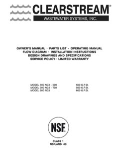 Manuals & Downloads | Clearstream Wastewater Systems